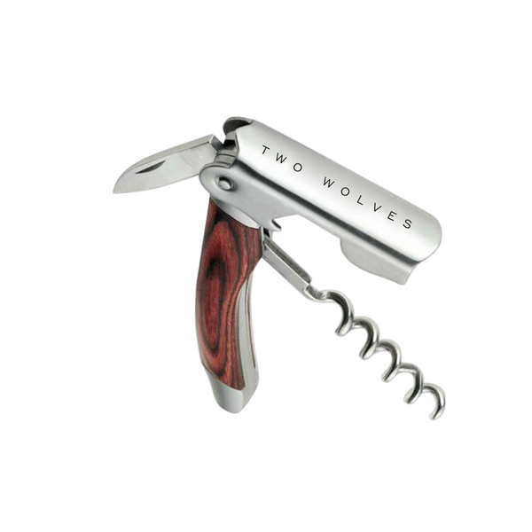 Two Wolves Corkscrew with Case | Two Wolves Wine Merch