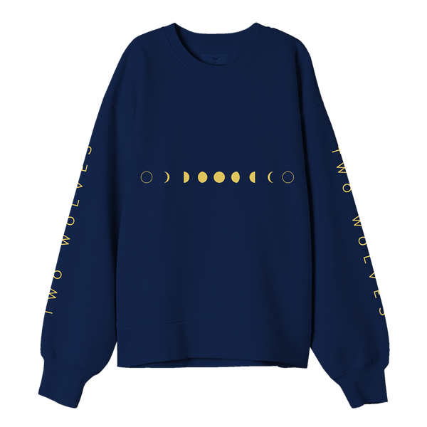 Two Wolves Moon Phase Crewneck | Two Wolves Wine Merch