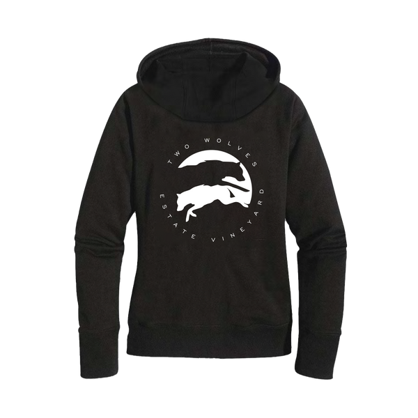 Two Wolves Zip-Up Hoodie | Two Wolves Wine Merch